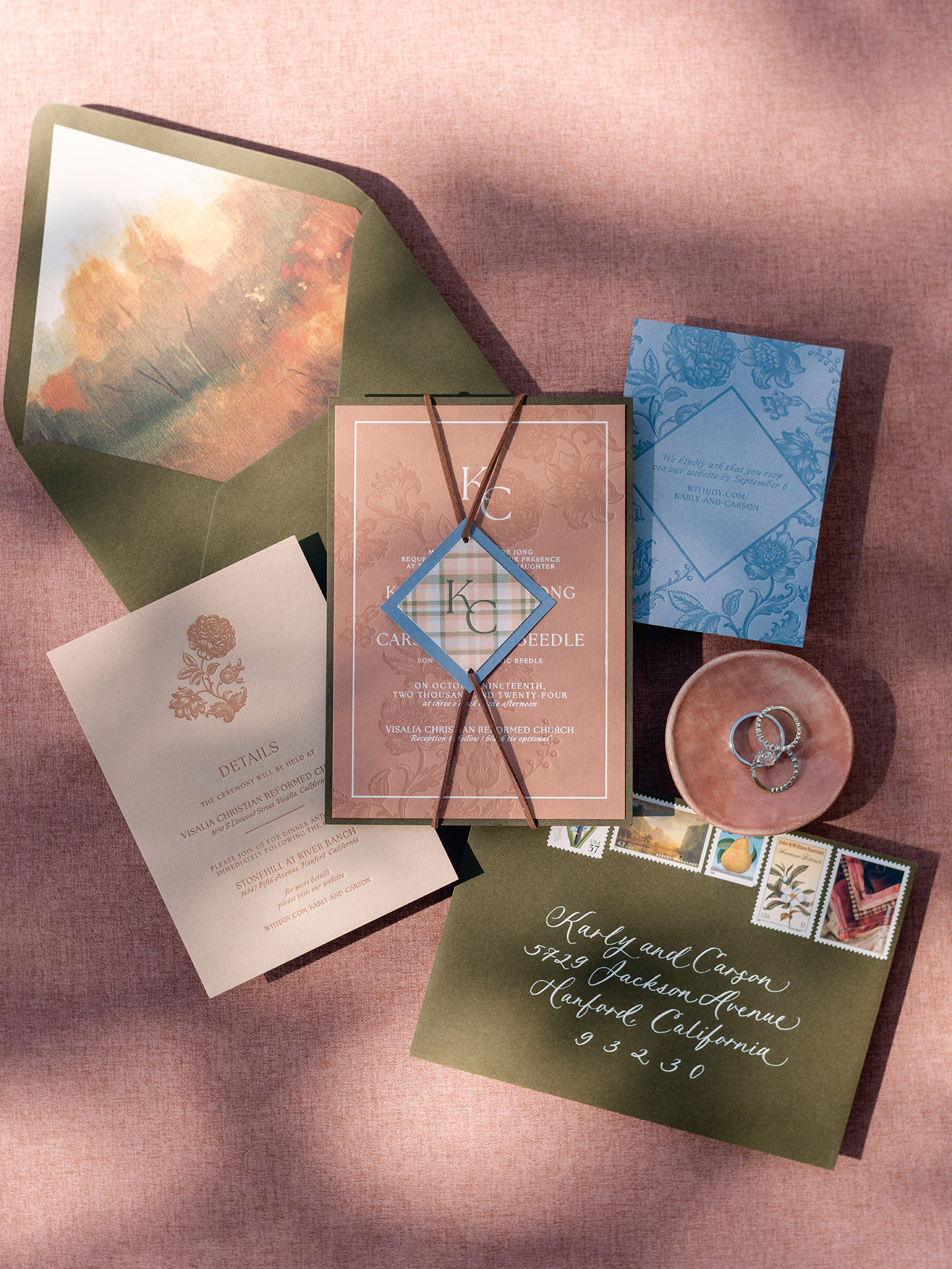 Before an Autumnal Ranch Wedding Reception, This Couple Exchanged Vows ...